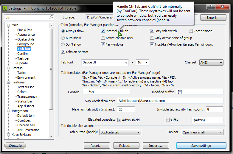 Ctrl + Tab not working on windows7 x64，disabled · Issue #1520 · cmderdev/cmder · GitHub