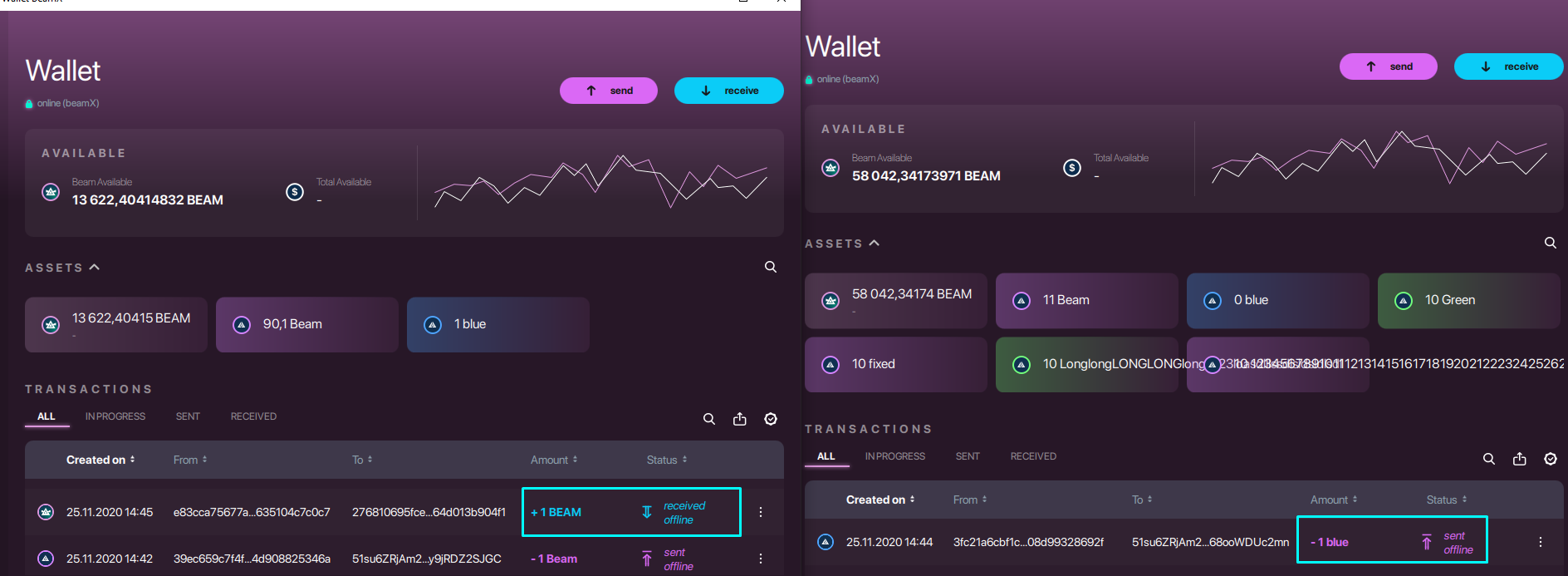 The Received Shielded Asset Is Displayed As Beam · Issue 340 · Beammw Beam Ui · Github
