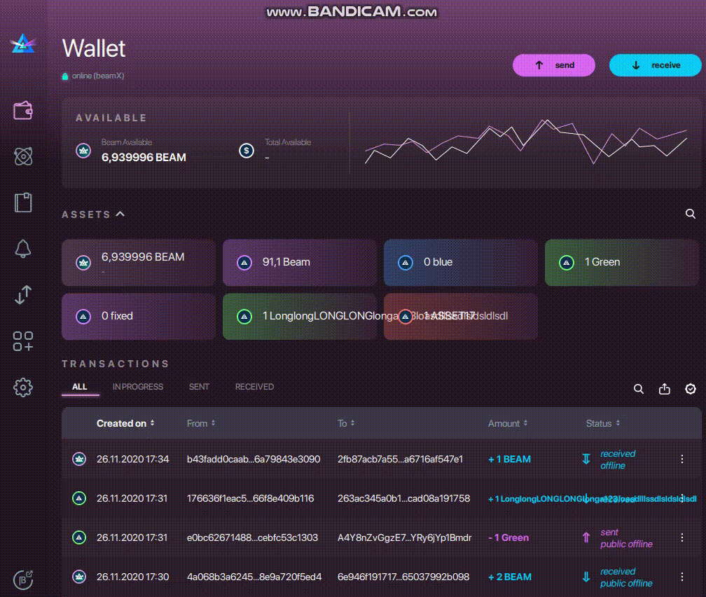 The field with assets expands when you click the search icon · Issue #387 · BeamMW/beam-ui · GitHub