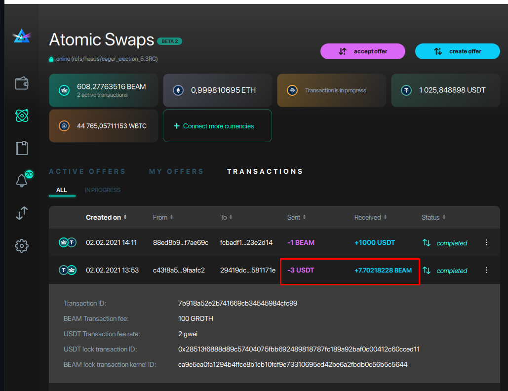The Amount For Tokens Isnt Specified Correctly In Notifications · Issue 484 · Beammw Beam Ui