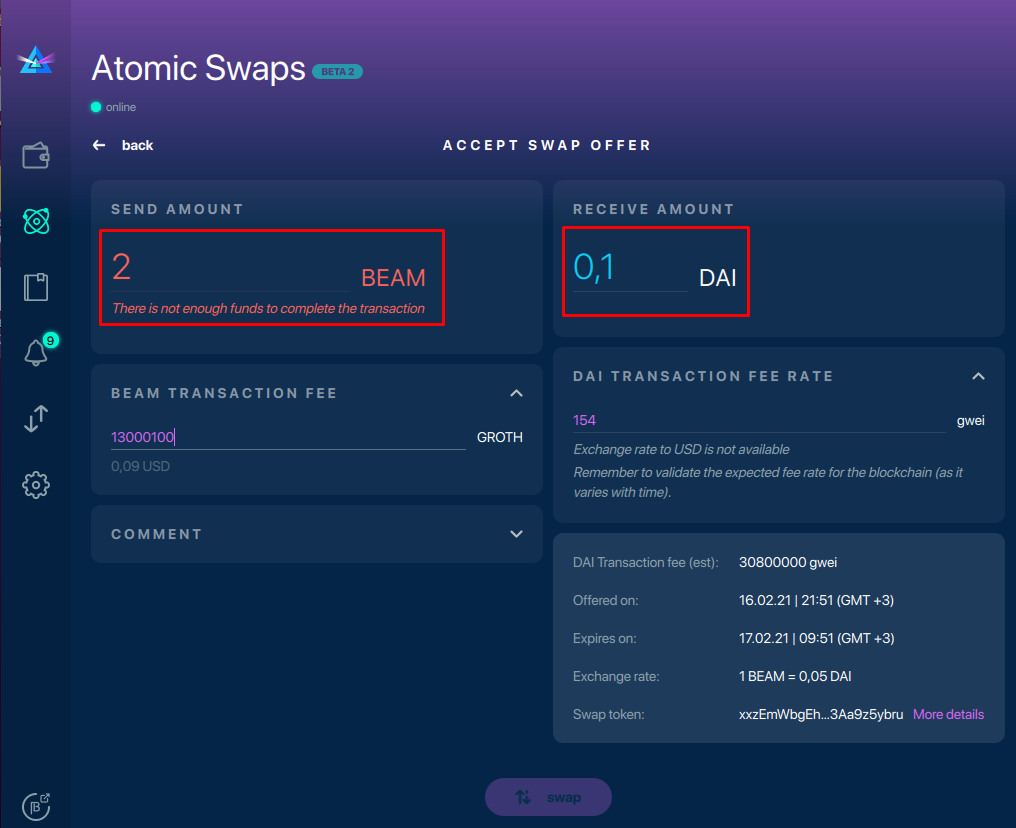 Correct the input fields · Issue #504 · BeamMW/beam-ui · GitHub