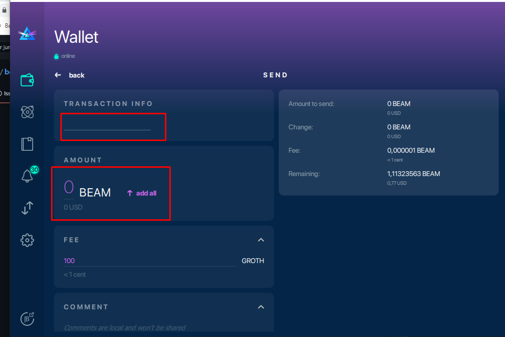 Correct the input fields · Issue #504 · BeamMW/beam-ui · GitHub
