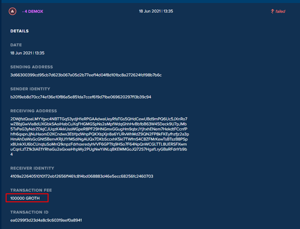 Change the display of the fee in details from GROTH to BEAM · Issue #198 · BeamMW/web-wallet ...