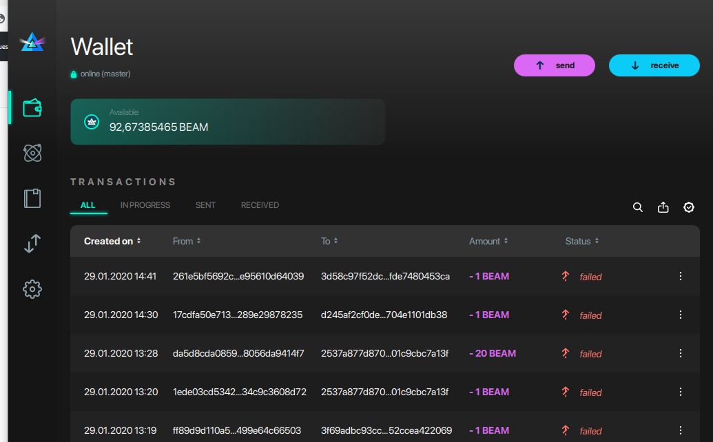 Transaction Failed Key Keeper Malfunctioned · Issue 1264 · Beammw Beam · Github