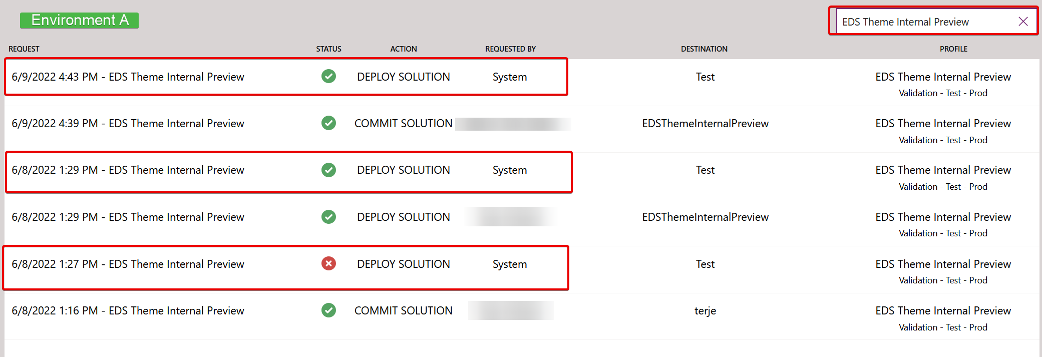 [ALM Accelerator - BUG]: Incorrect solutions listed for environments ...