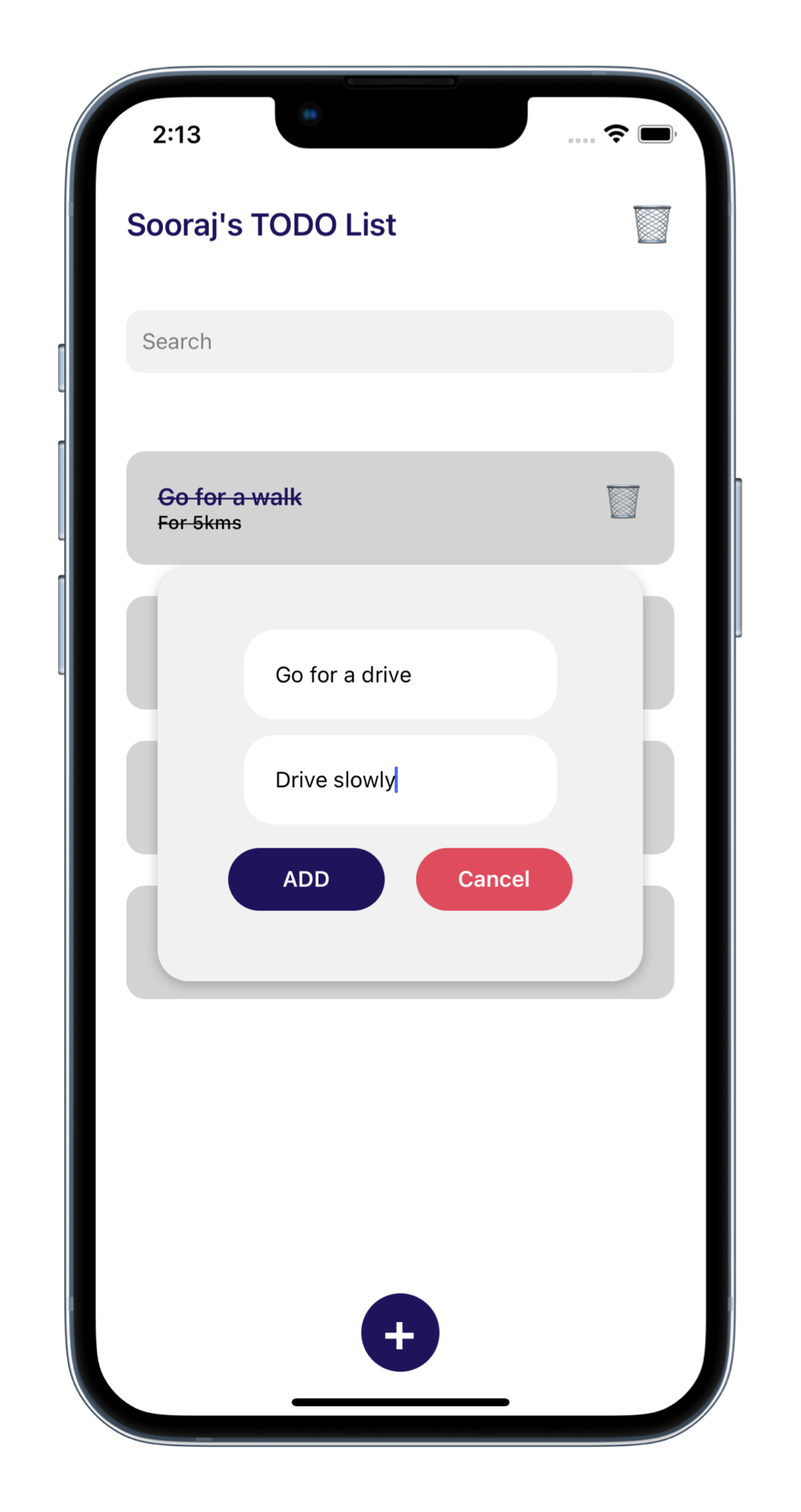 GitHub - soorajkumar1/toDoList: To Do List app using React Native.