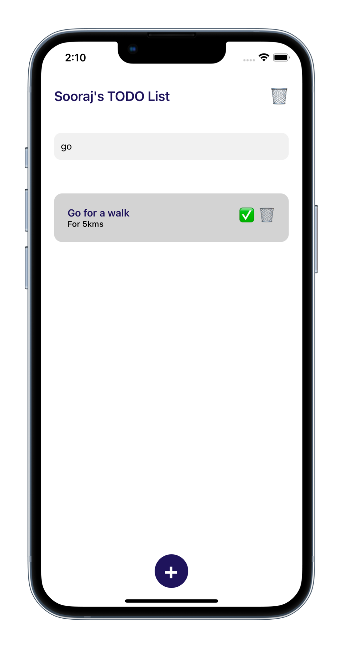 GitHub - soorajkumar1/toDoList: To Do List app using React Native.