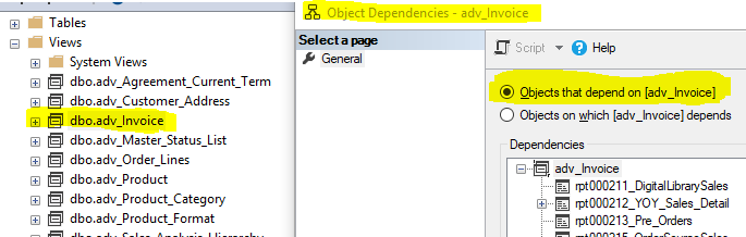SSMS SQL Object View Dependencies feature · Issue #5225 · microsoft/azuredatastudio · GitHub