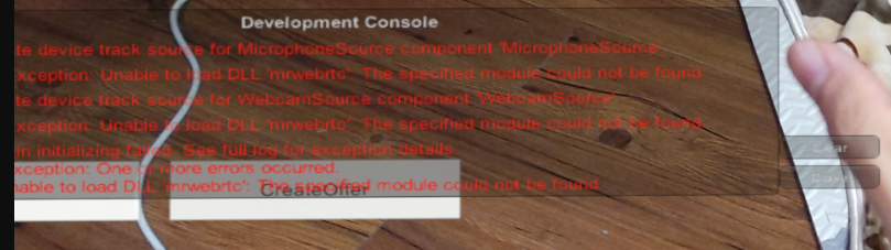 Unable to load DLL 'mrwebrtc' · Issue #569 · microsoft/MixedReality-WebRTC · GitHub