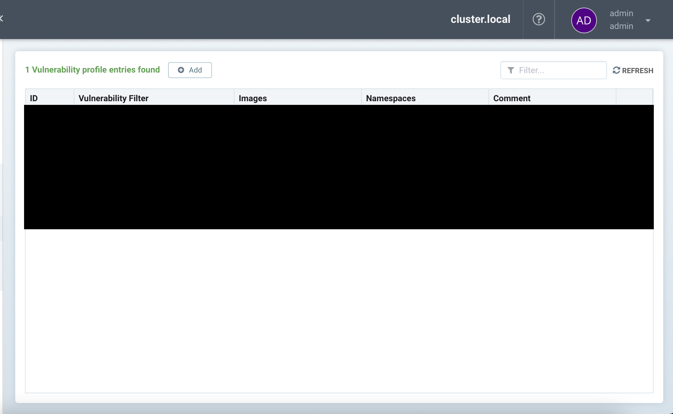 Namespaced admins cannot 1) create vulnerability profiles 2) accept ...