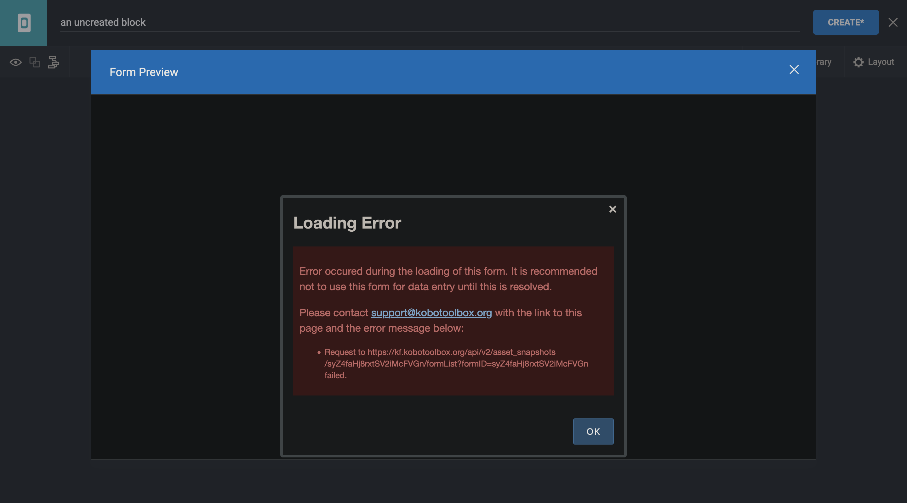 Cannot preview library items · Issue #3350 · kobotoolbox/kpi · GitHub
