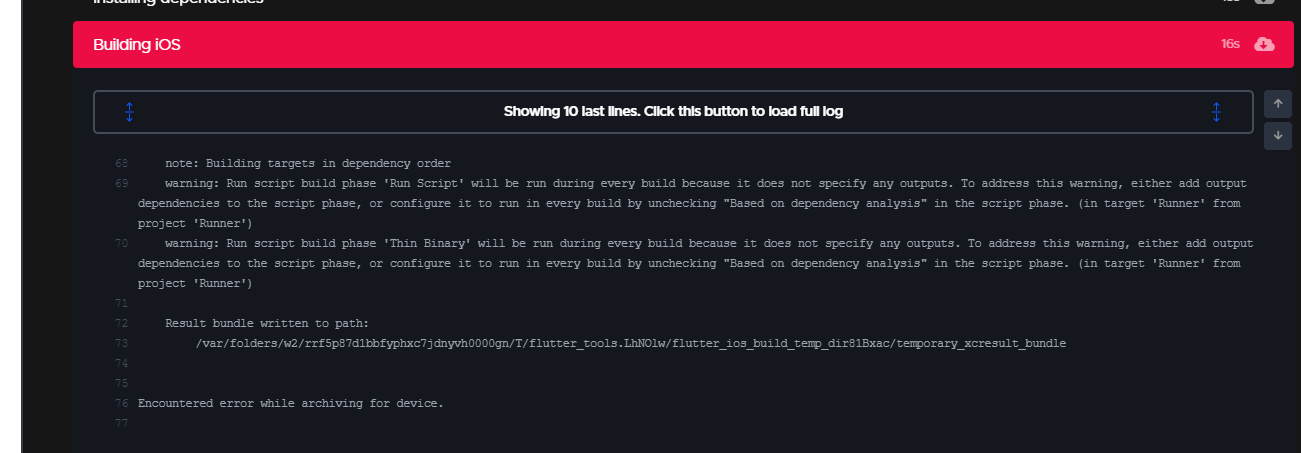 Building Ios App Error · Codemagic Ci Cd · Discussion 1018 · Github 