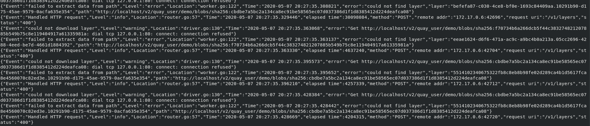 Unable to scan quay images · Issue #994 · quay/clair · GitHub