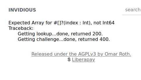 Unexpected Error on login · Issue #1147 · iv-org/invidious · GitHub