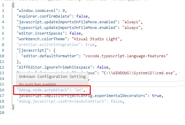 "debug.node.autoAttach" showing Unknown Configuration Setting · Issue #108790 · microsoft/vscode ...