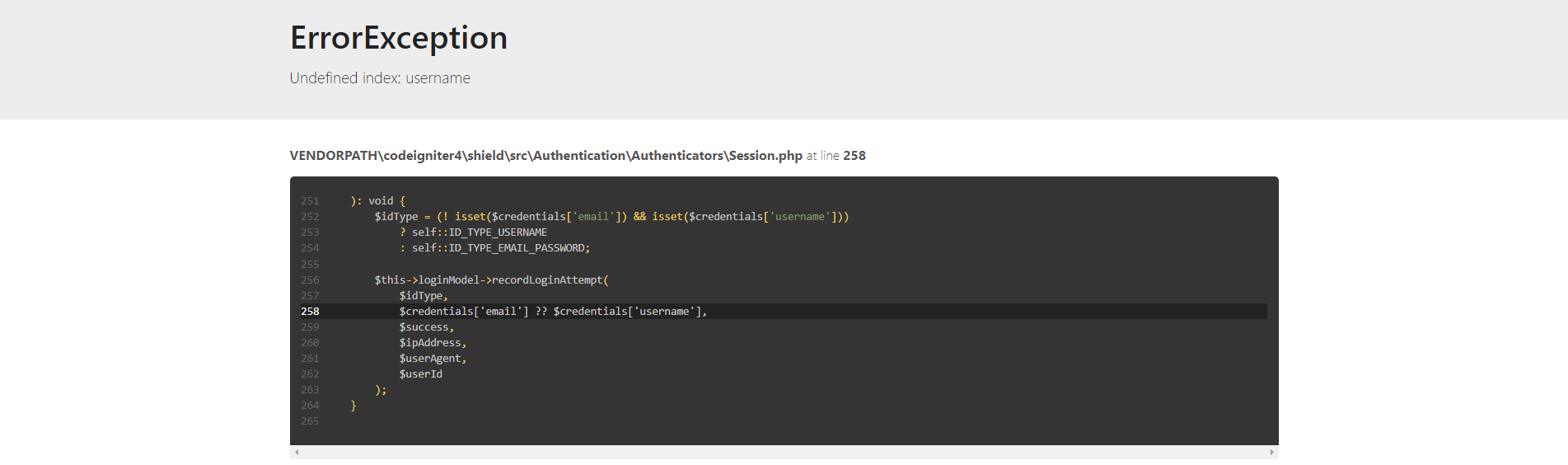 Blank Login Form Email And Password Without Username · Issue 237 · Codeigniter4 Shield · Github