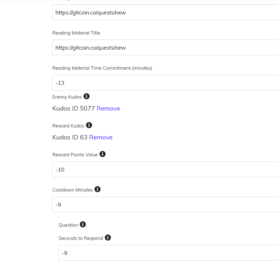 Gitcoin Quests - Improvements, enhancements and corrections · Issue #5379 · gitcoinco/web · GitHub