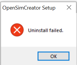Installer of latest version of OSC failing to uninstall previous ...