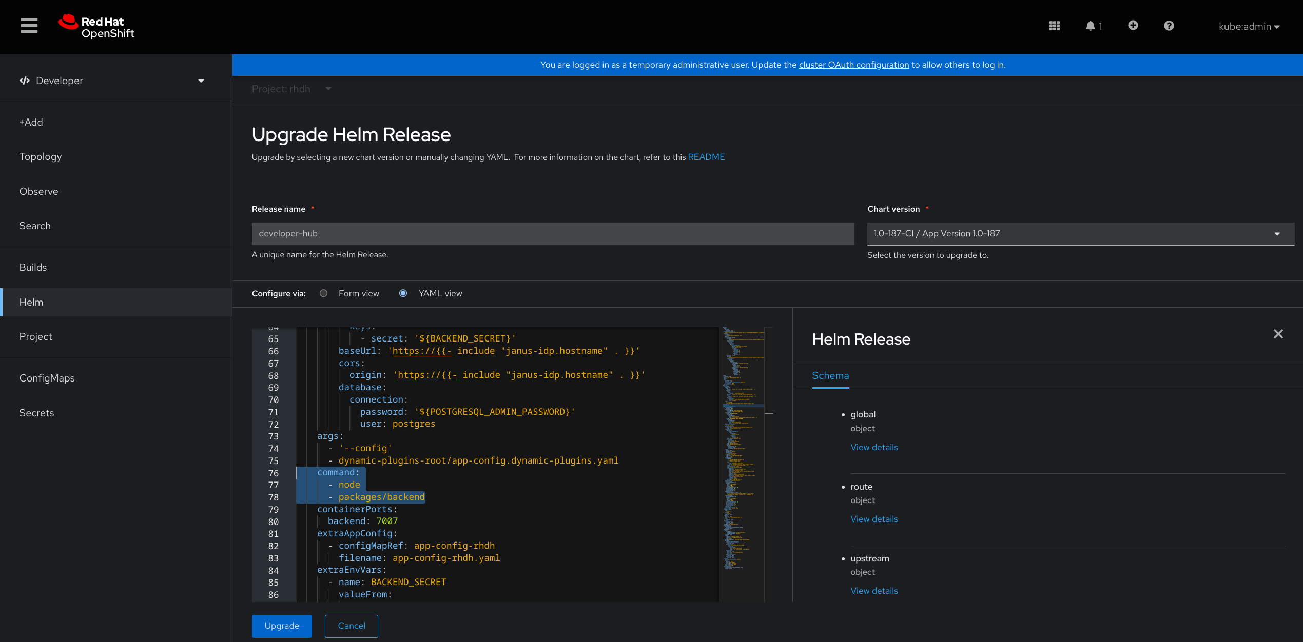 Unable to upgrade configuration when deployed from OpenShift web console · Issue #151 · janus ...
