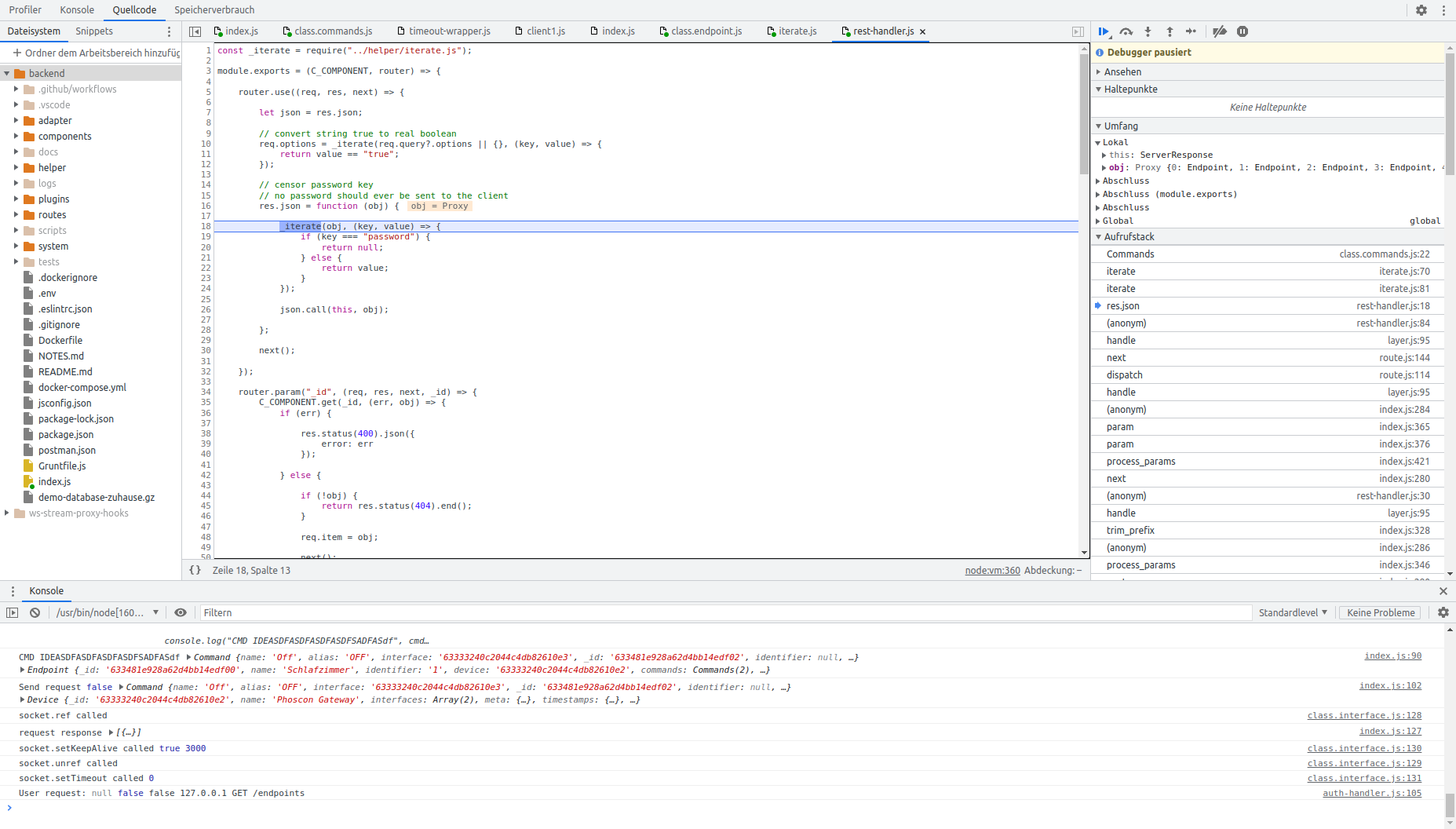 Custom command handler does not work after `/endpoints` is fetched ...