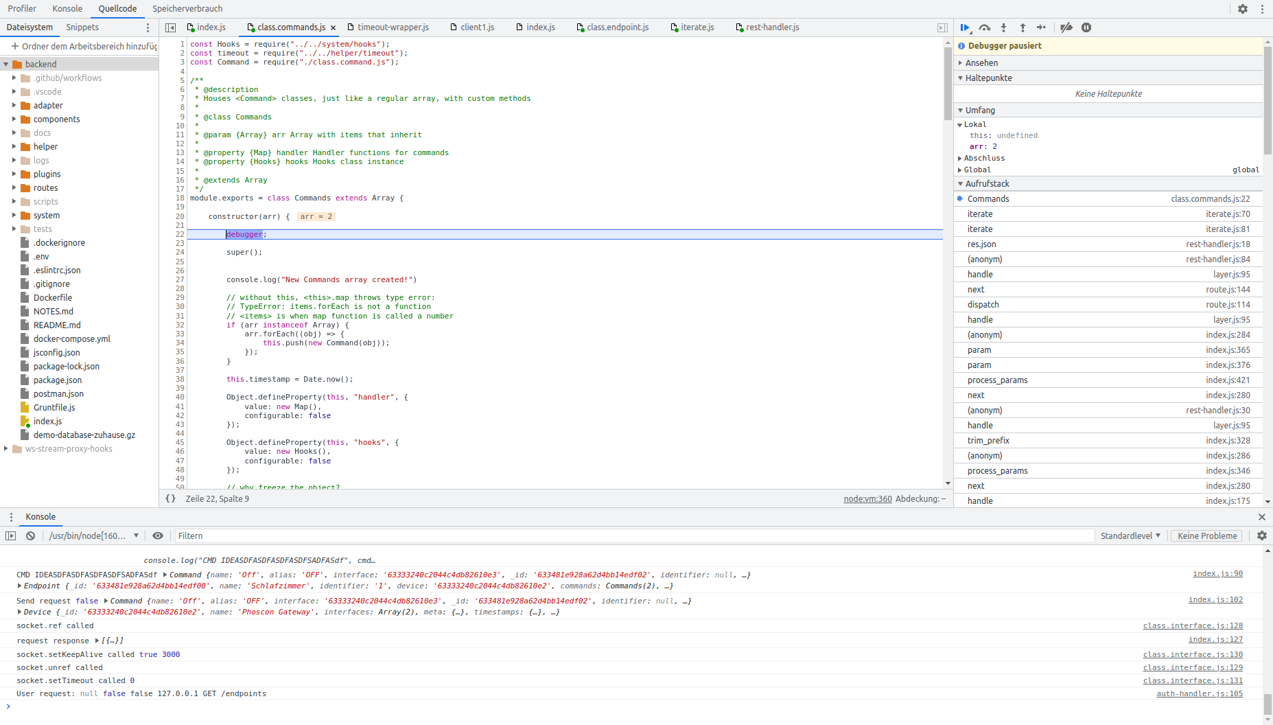 Custom command handler does not work after `/endpoints` is fetched · Issue #196 · OpenHausIO ...