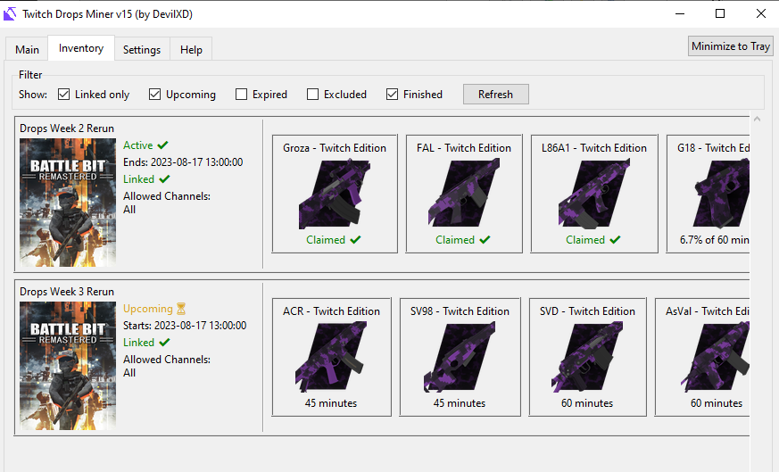 "No available channels, waiting for Online channel" (but there IS an active drop campaign and ...