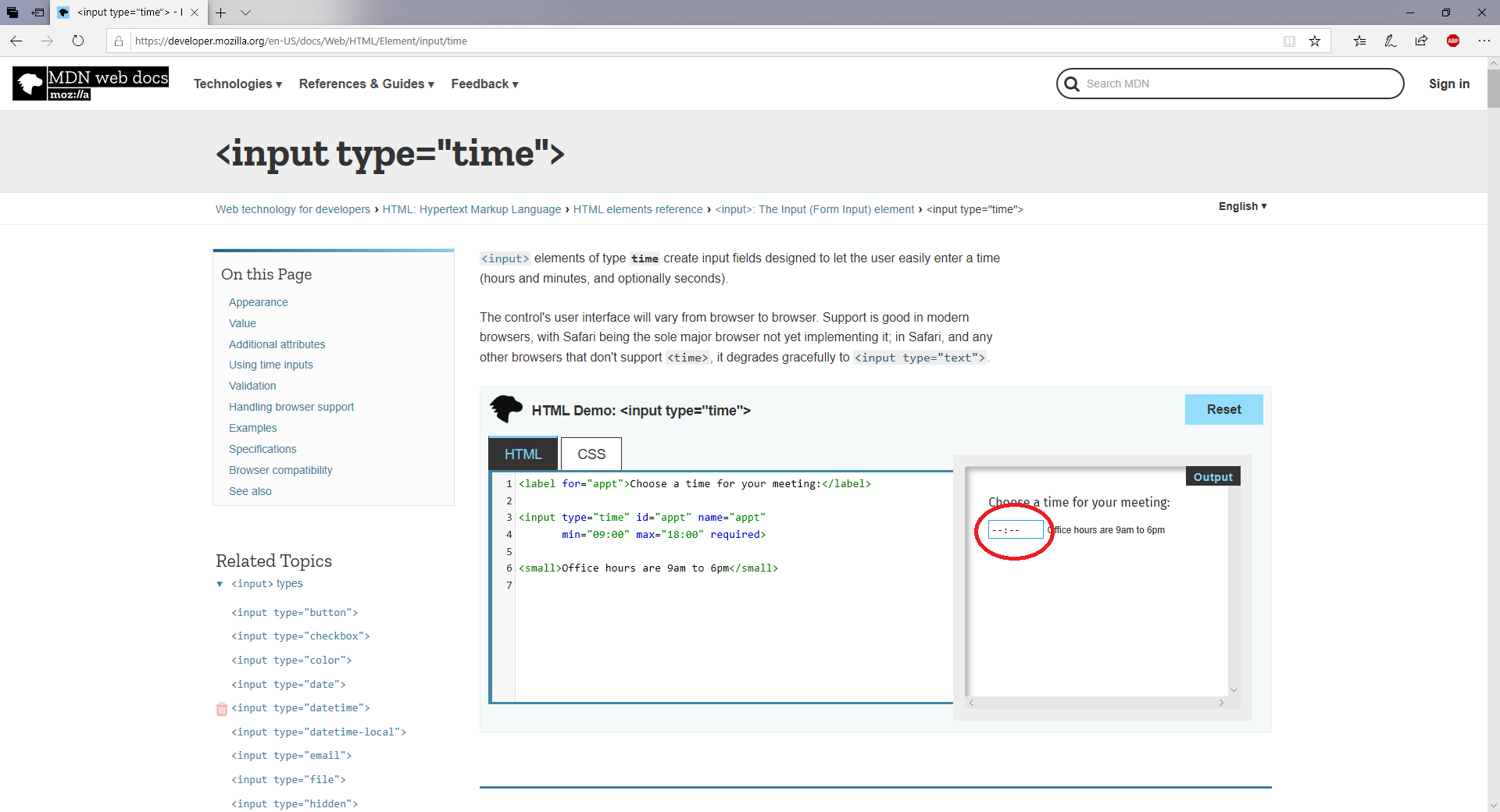 Input type="time" and MIcrosoft Edge · Issue #5172 · mdn/browser-compat-data · GitHub