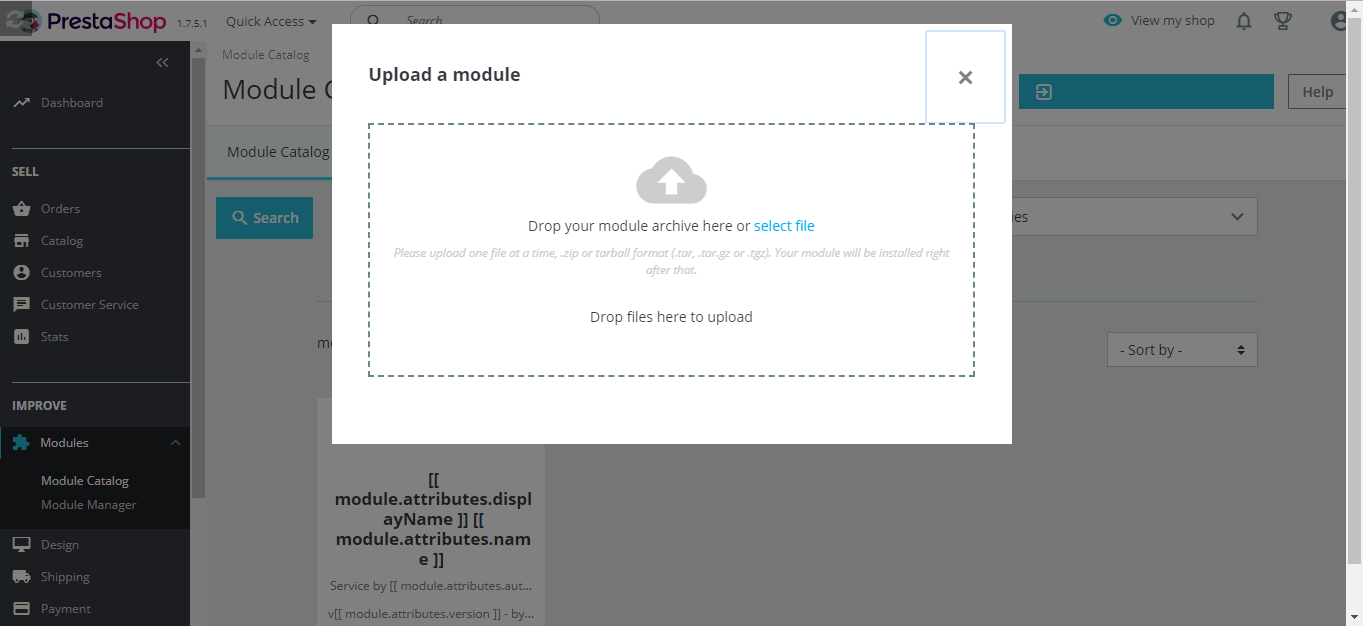 Upload a Module - Cannot Exit - Version 1.7.5.1 · Issue #13592 ...