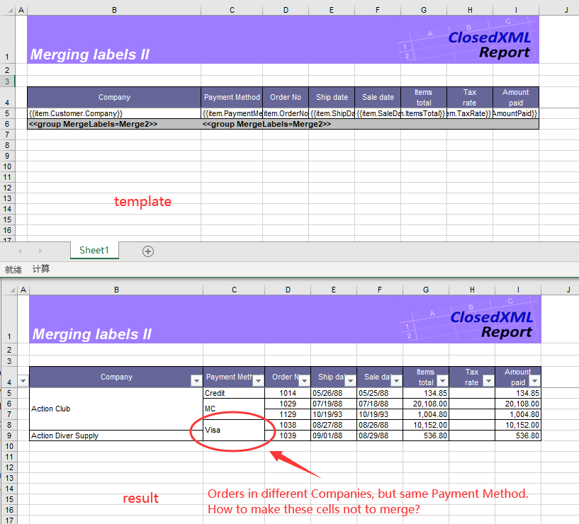 Unexpected merging while using in nested groups？ · Issue #235 · ClosedXML/ClosedXML.Report · GitHub