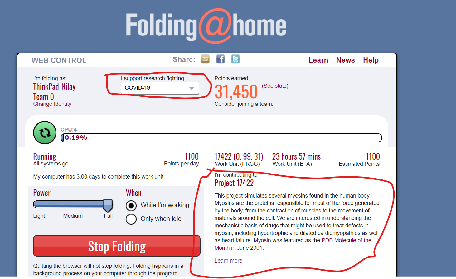 F@H does not deploy correct project for solver inspite of "research" selection from drop down ...
