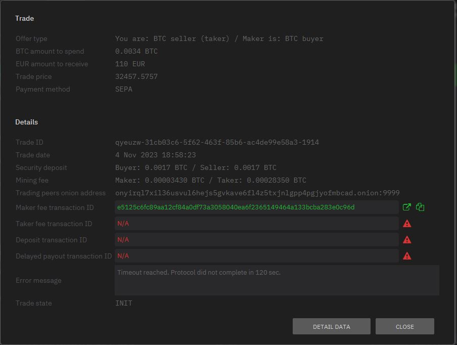 Fee reimbursement for trade qyeuzw · Issue #1501 · bisq-network/support · GitHub