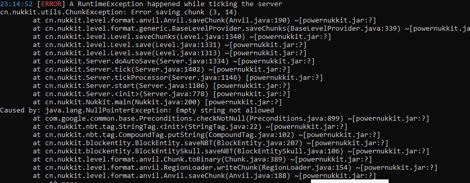 Empty string not allowed · Issue #1369 · PowerNukkit/PowerNukkit · GitHub