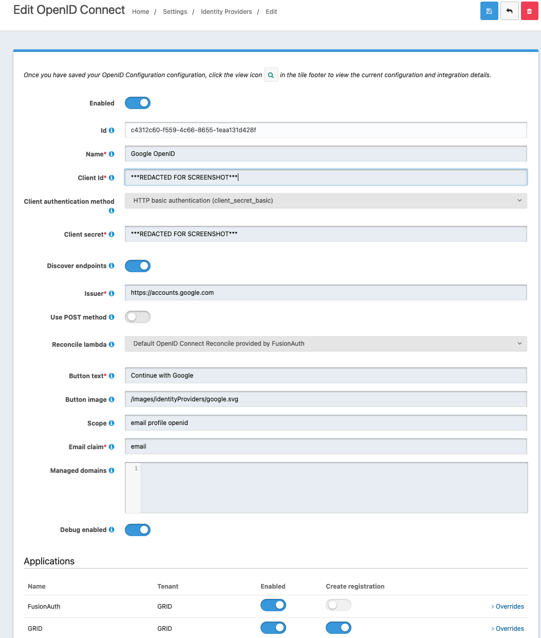 invalid_origin error in OpenID Connect flow with Google after enabling self-service registration ...