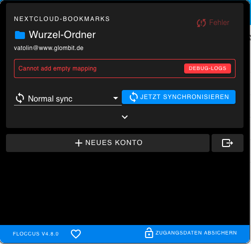 Cannot add empty mapping · Issue #964 · floccusaddon/floccus · GitHub