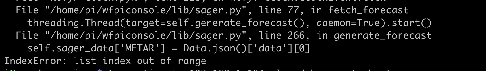 Wfpiconsole fails in Sager routines · Issue #68 · peted-davis/WeatherFlow_PiConsole · GitHub