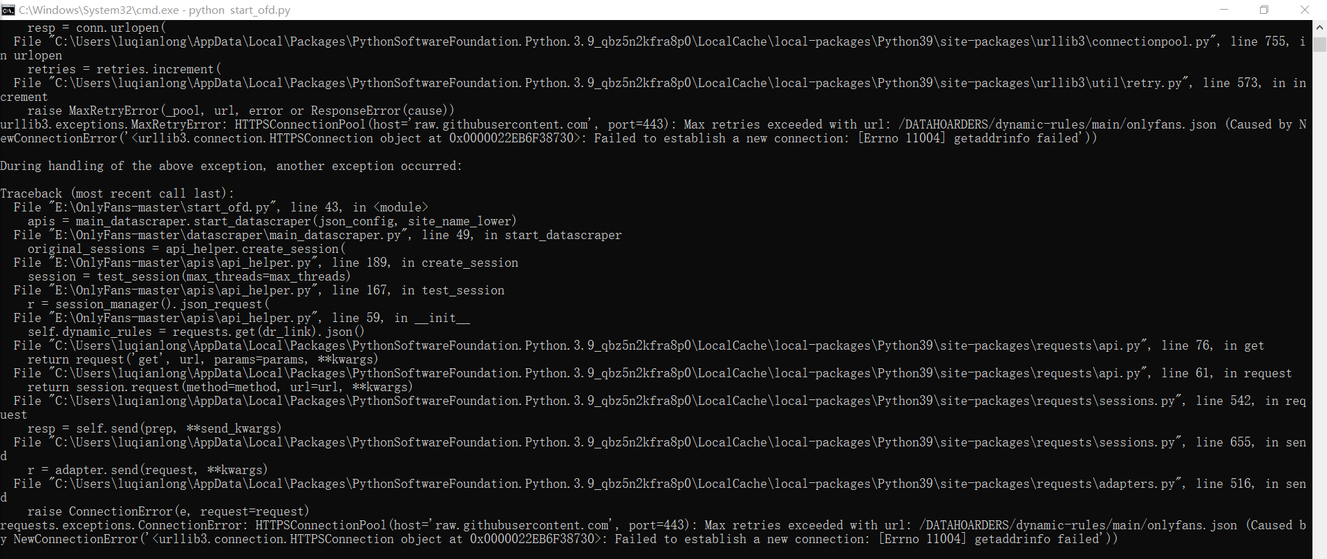 KeyError: 'static_param' · Issue #1180 · UltimaHoarder/UltimaScraper · GitHub
