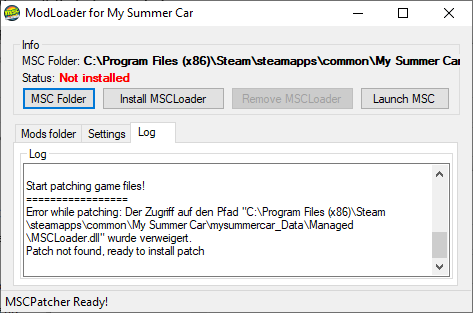 No access to files · Issue #87 · piotrulos/MSCModLoader · GitHub