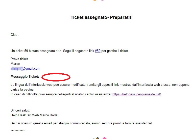 In the ticked assigned email template the tag to include the ticket ...