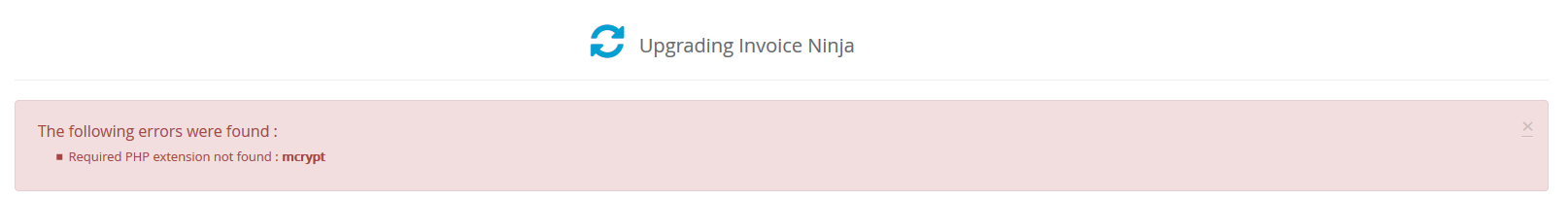 Issue With Php 72 Mcrypt · Issue 2068 · Invoiceninjainvoiceninja · Github 