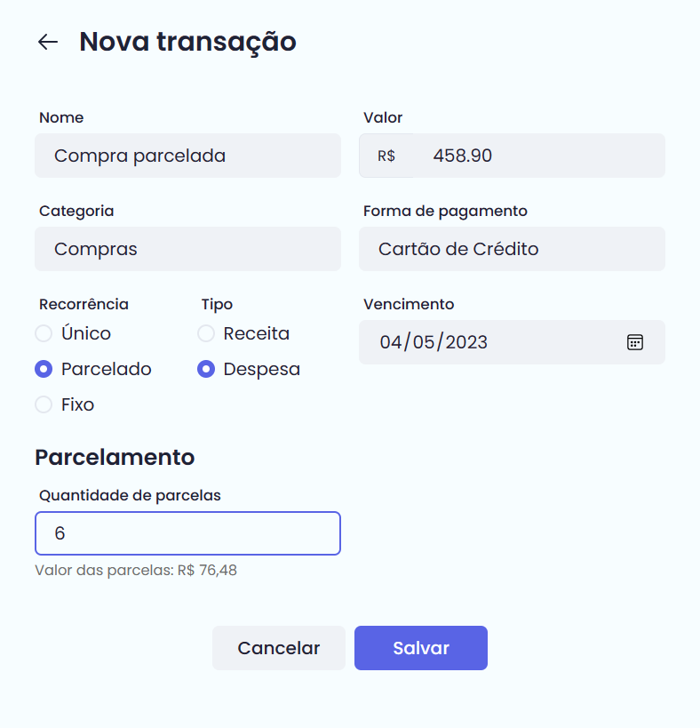 Calcular valor total ao preencher quantidade e valor das parcelas · Issue #8 · RuanScherer ...