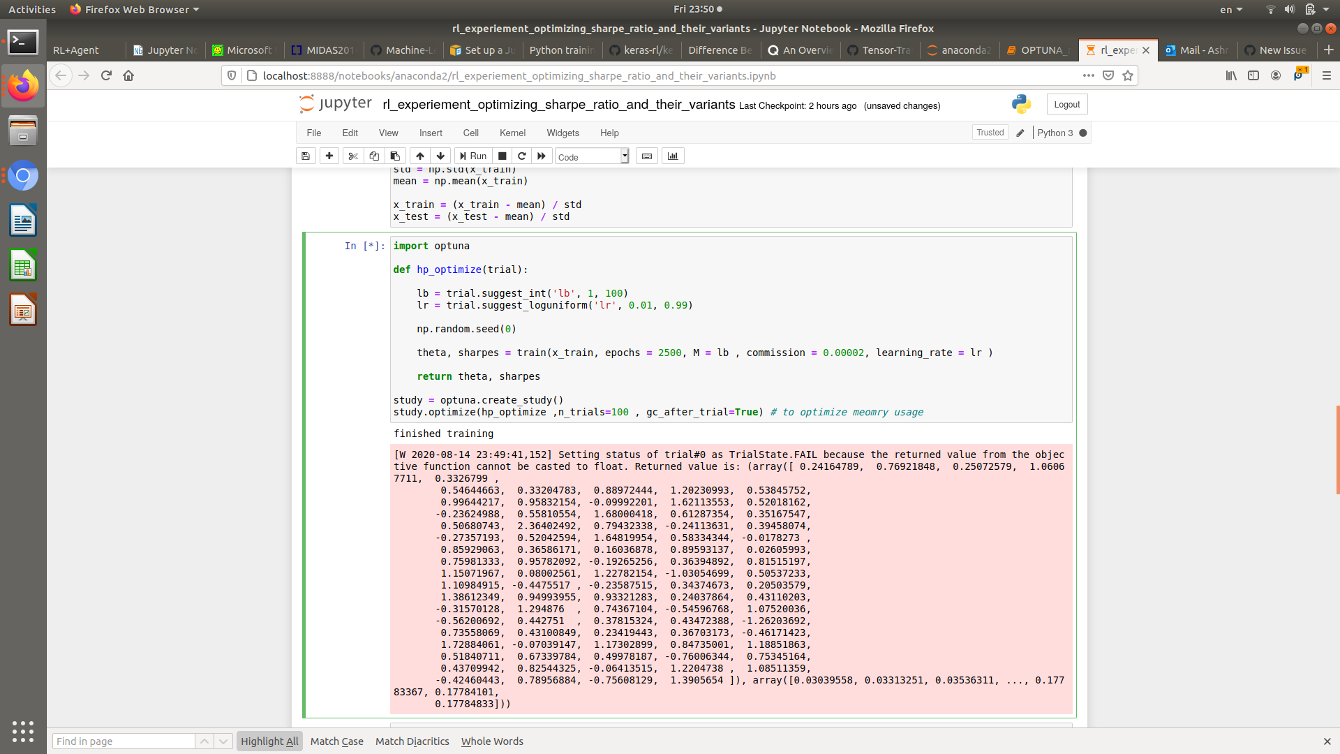 how to integrate optuna on custom-made objective function with certain ...