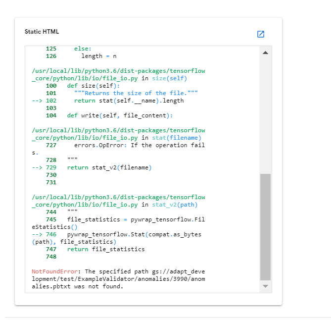 No Visualization for SchemaGen and ExampleValidator · Issue #2504 · tensorflow/tfx · GitHub