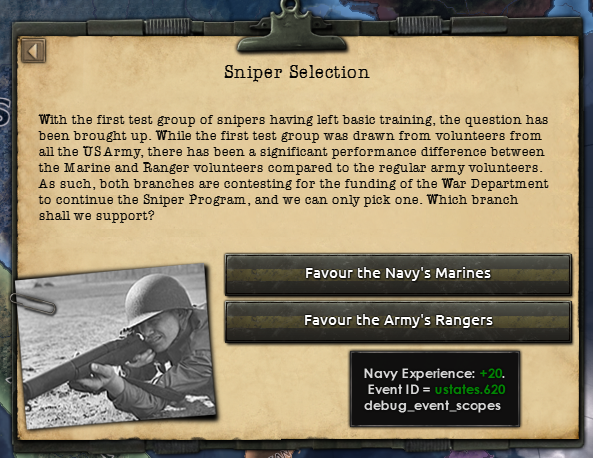 Usa Sniper Selection Event Has Mixed Up Options Effects · Issue 7113