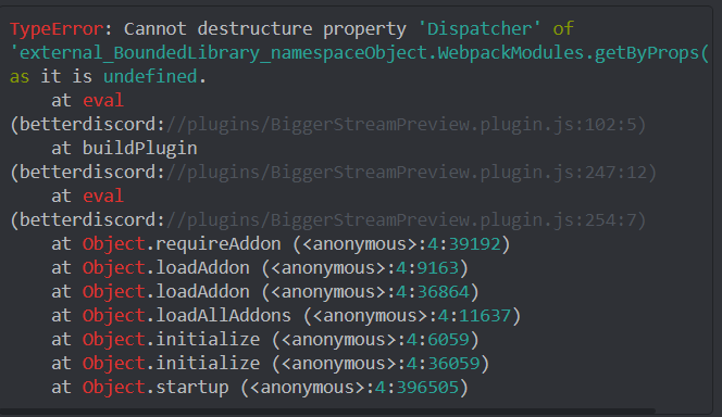 [ERROR] Error when load · Issue #386 · jaimeadf/BetterDiscordPlugins · GitHub