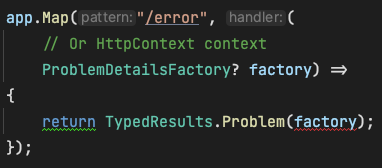 feat: using `ProblemDetailsFactory` from DI on exception using Minimal API. · Issue #50924 ...