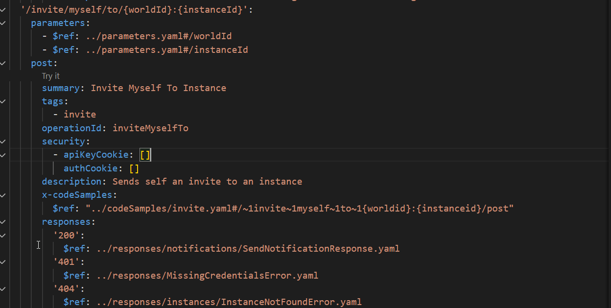Missing Invite Myself To · Issue 157 · Vrchatapi Specification · Github