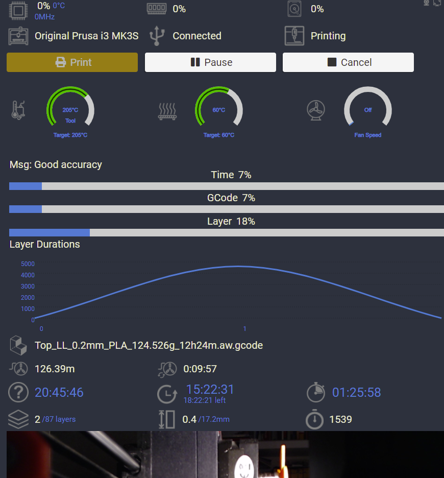 Add filament change indicator to "Extruded Filament" widget · Issue ...
