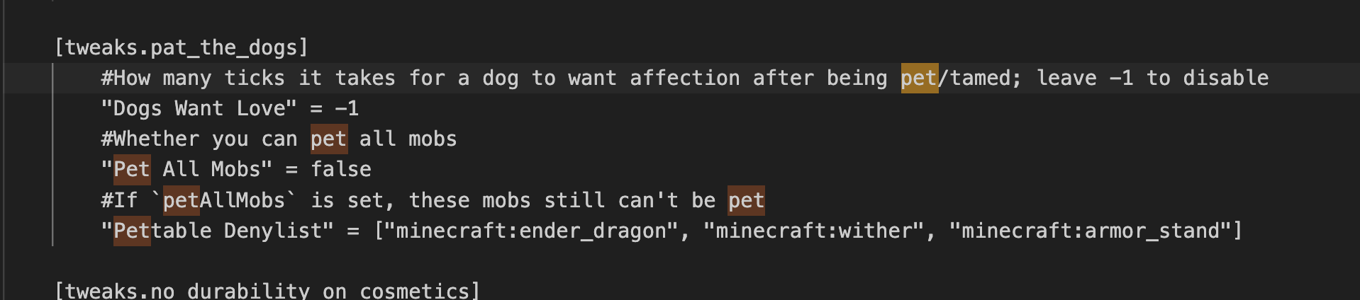 Whitelist for petting mobs · Issue #4275 · VazkiiMods/Quark · GitHub