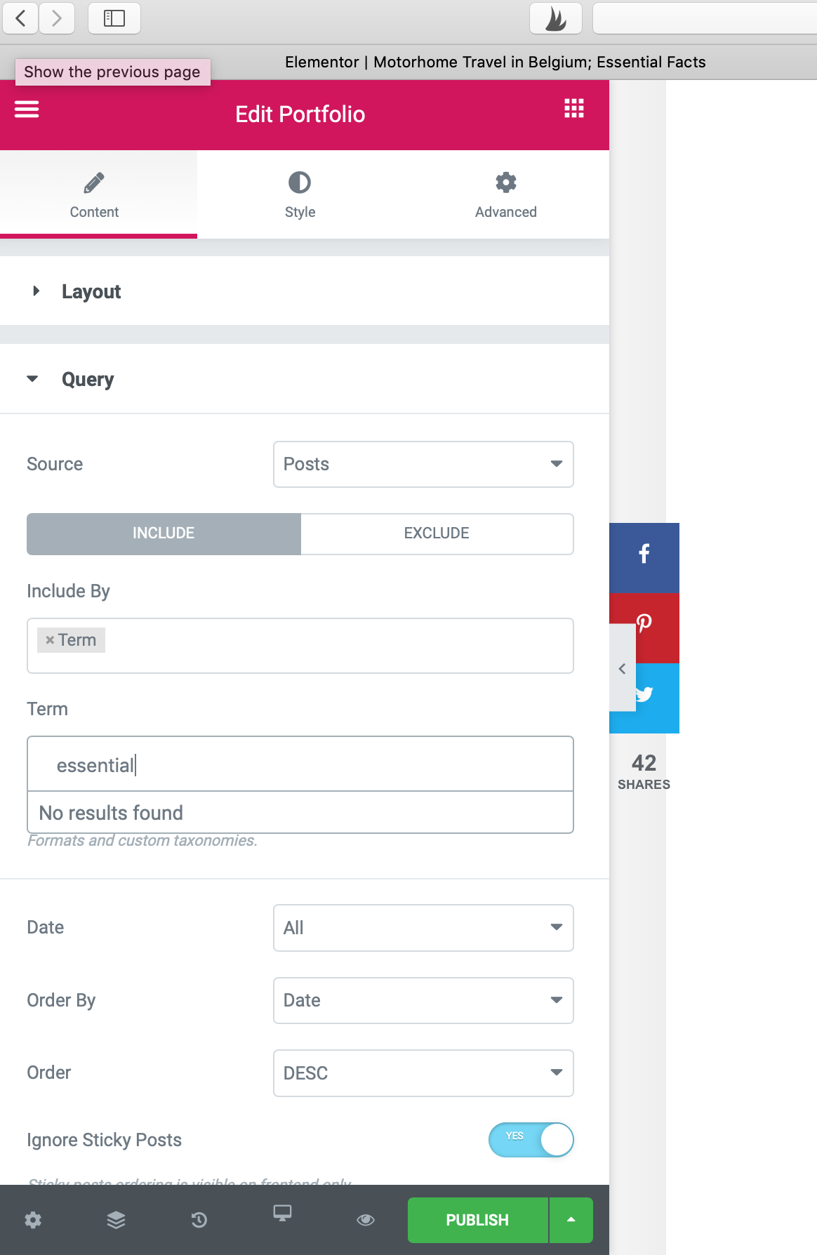 Issue with Portfolio and Posts widget; query term does not pull up any categories · Issue #8676 ...