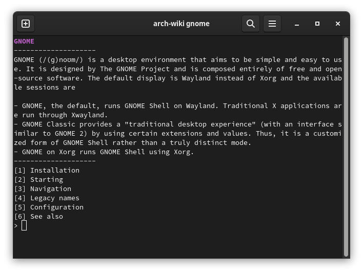 GitHub - hlafaille/arch-wiki-terminal: Read the Arch Wiki through your ...